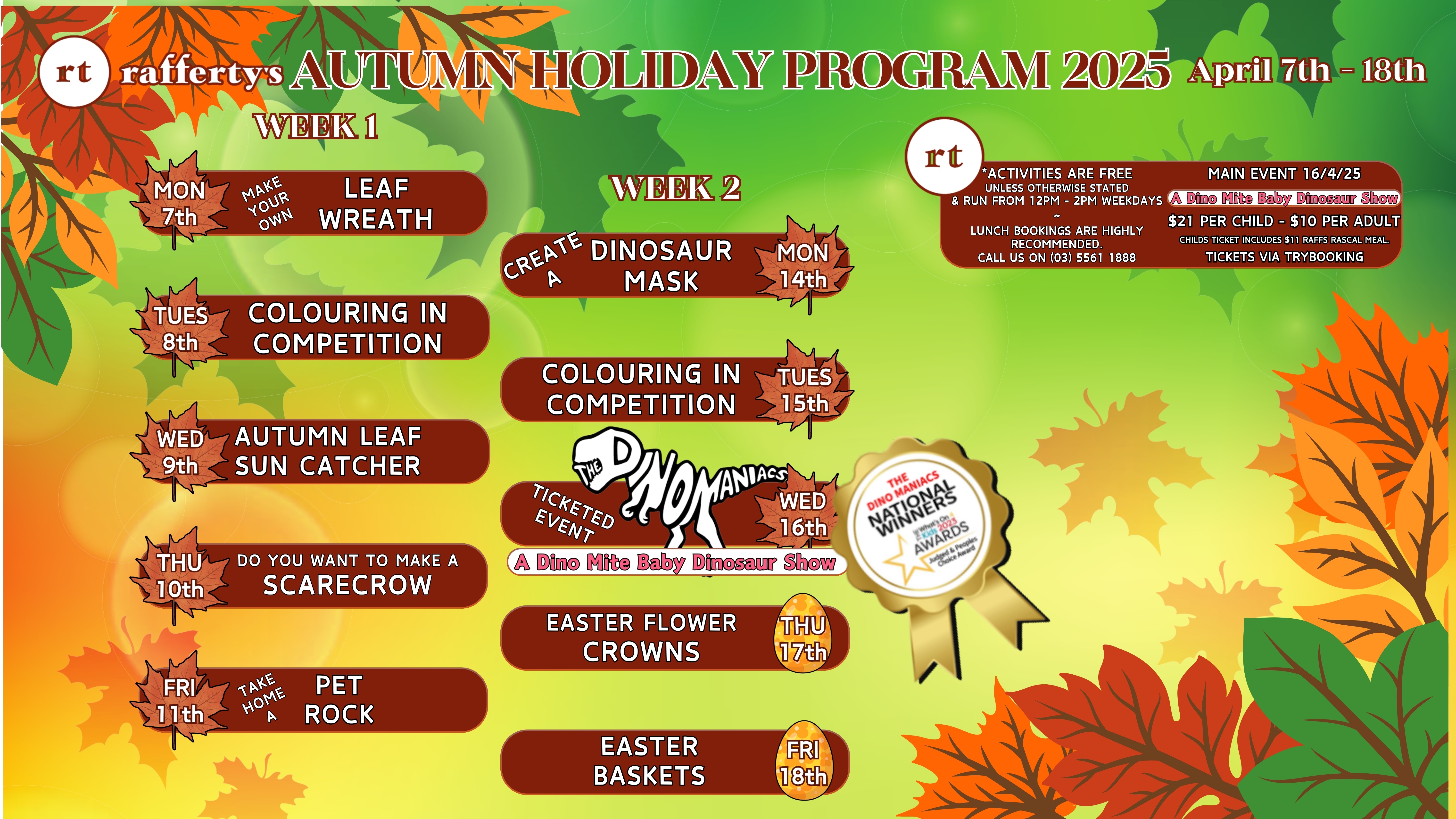 Autumn School Holiday Activities | What's On Warrnambool